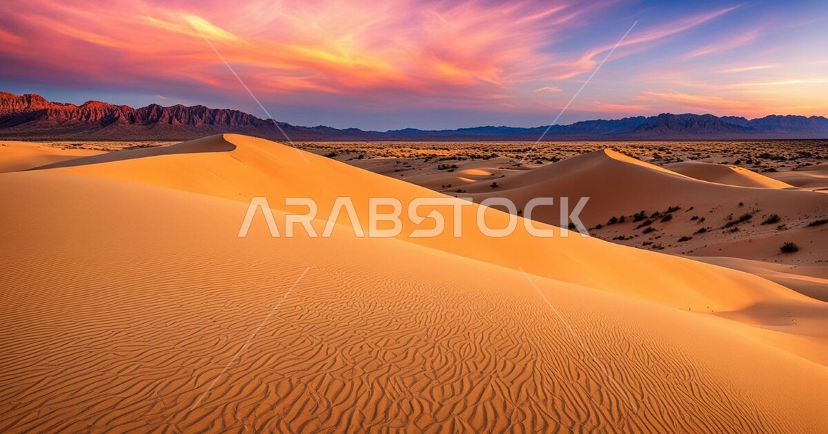 Sand formations and formations in the desert of the Kingdom of Saudi ...