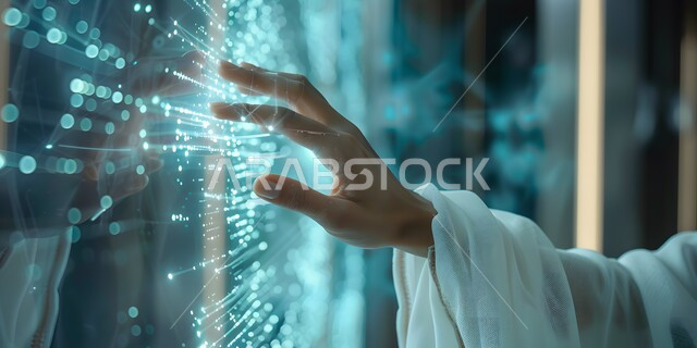 Integrating advanced technologies into everyday life, Close-up of a ...