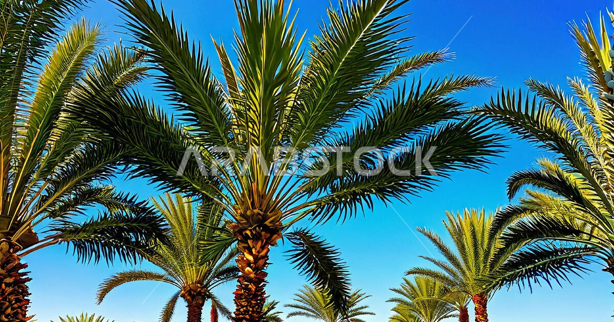 Nature reserve in the desert for palm tree cultivation, local crops and ...