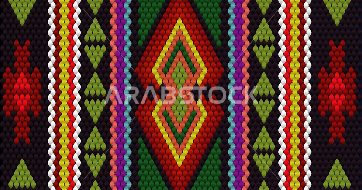 تصميم سعودي للنقوش العربيه الاصيله الملونة في المملكة العربيه السعودية ...