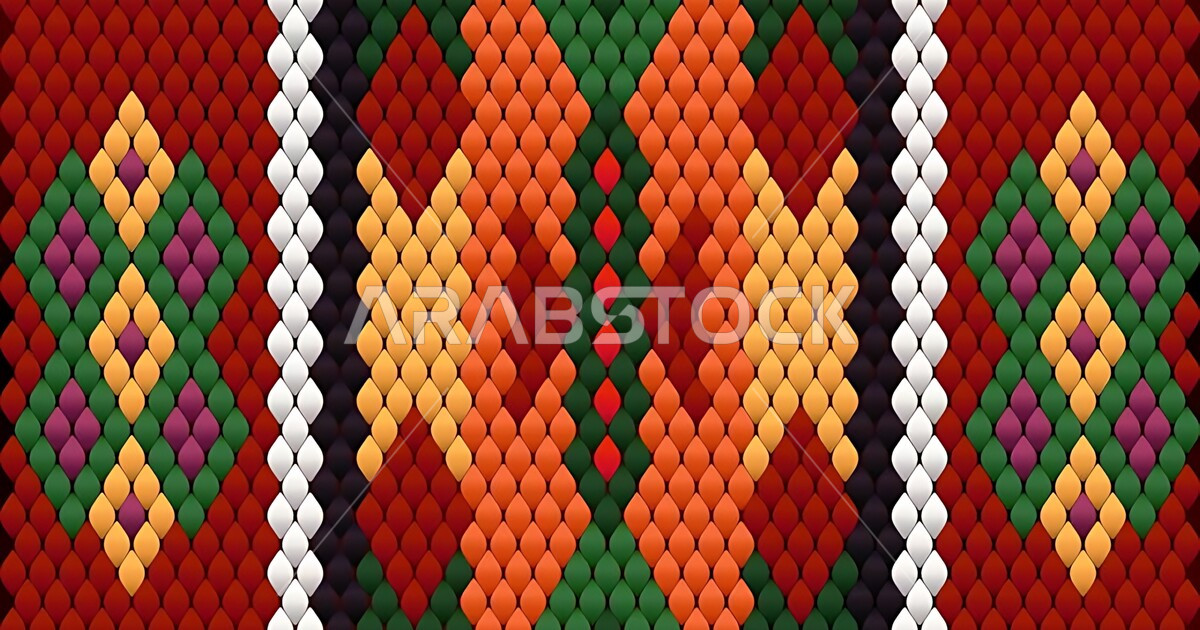 تصميم سعودي للنقوش العربيه الاصيله الملونة في المملكة العربيه السعودية ...