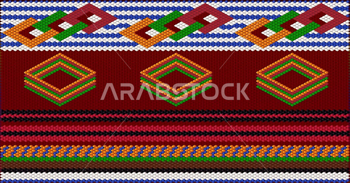 Traditional arts and craftsmanship, Saudi folklore of Sadu decoration ...