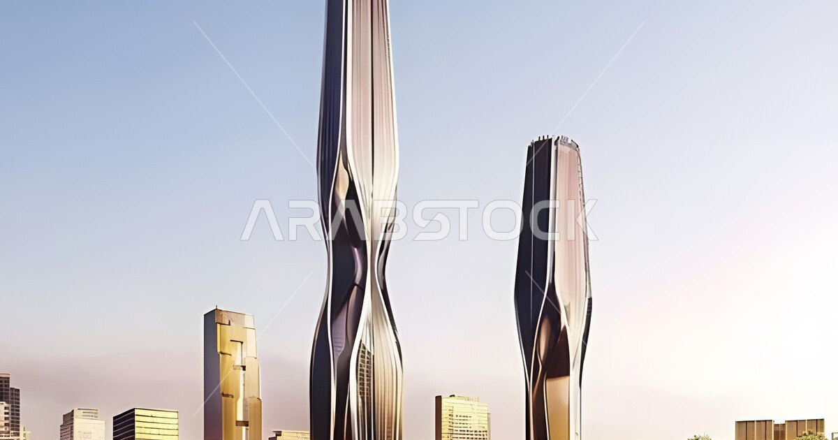 Towers and skyscrapers, modern architectural arts and designs, building ...