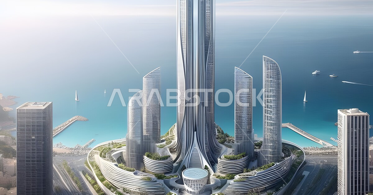 Towers and skyscrapers, modern architectural arts and designs, building ...