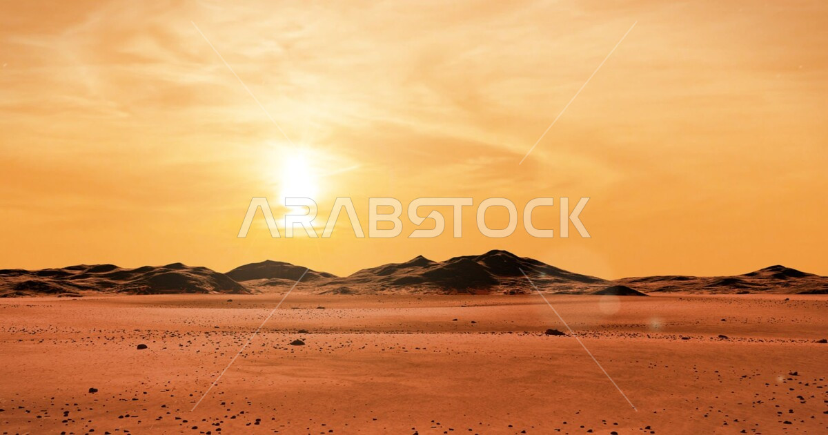 Terrain and dry environment in desert nature, sand formations and ...