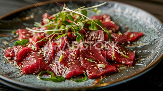 Cold food presentation arts, appetizers and delicious snacks, a plate ...