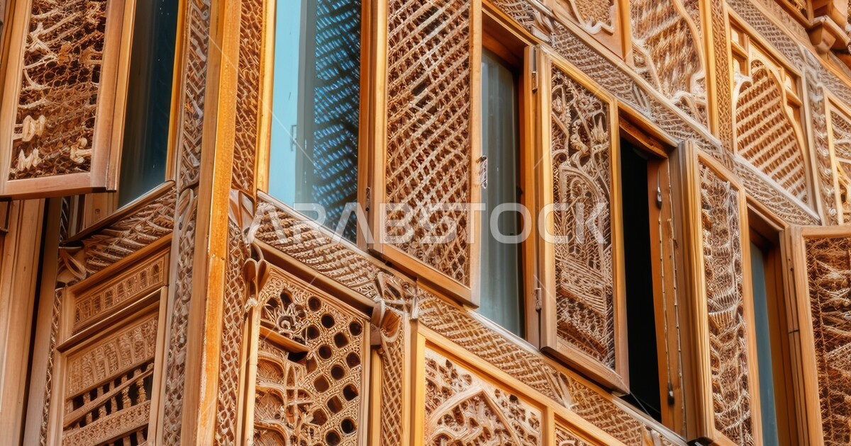 Islamic style architectural arts and designs for windows, wooden ...