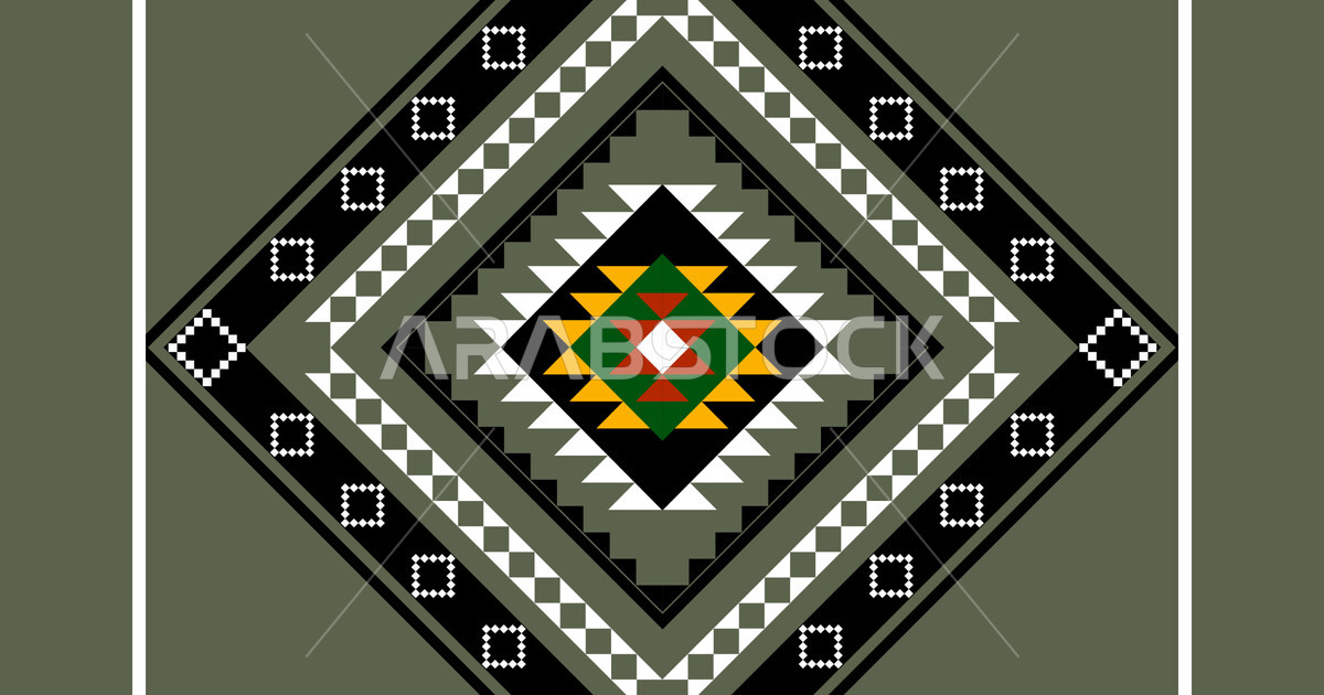 فنون حرفيه تراثيه تقليدية، التصاميم السعودية للنقوش العربيه الملونة ...