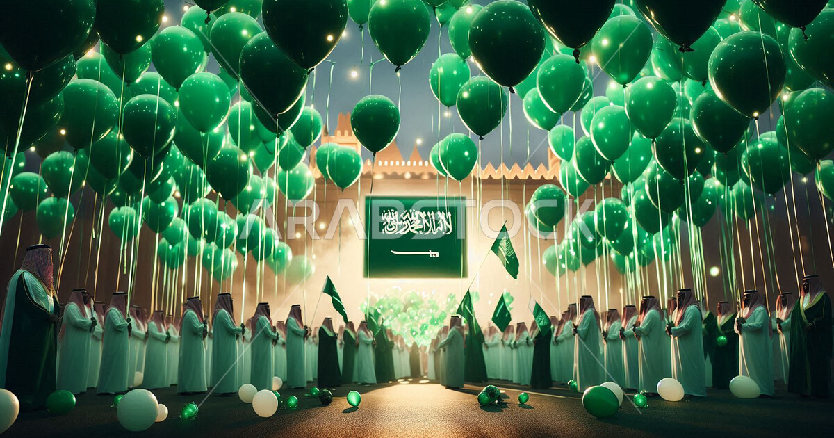 Commemoration of the Saudi National Day, September 23, a picture of the ...