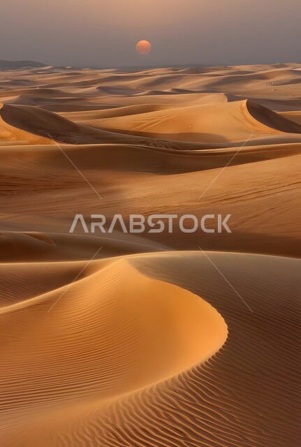 The environment and dry terrain of deserts, plateaus, hills and soft ...