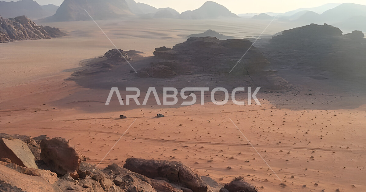 Natural rock formations and formations in the Saudi deserts, desert ...