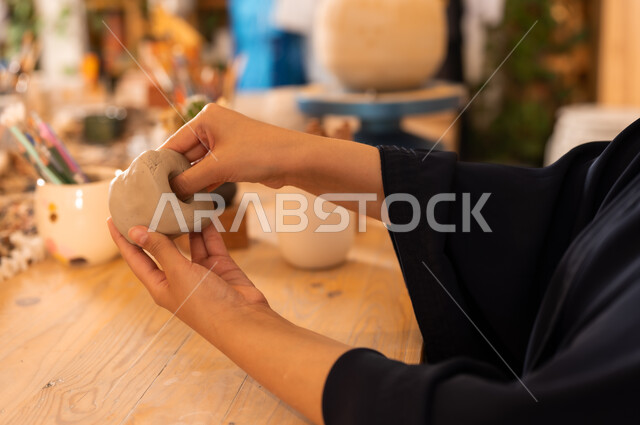 Popular crafts and handicrafts from the ancient Saudi heritage, working ...