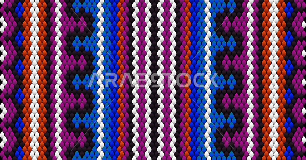 تصميم خليجي للنقوش العربيه الاصيله الملونة في المملكة العربيه السعودية ...