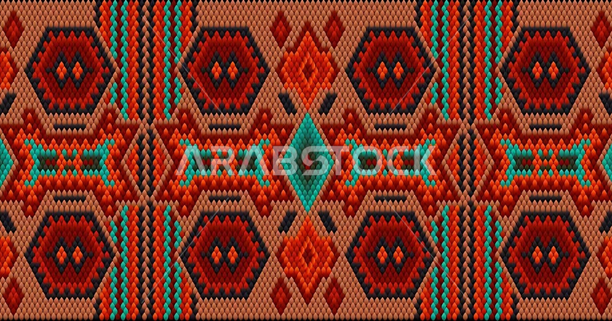 تصميم خليجي للنقوش العربيه الاصيله الملونة في المملكة العربيه السعودية ...