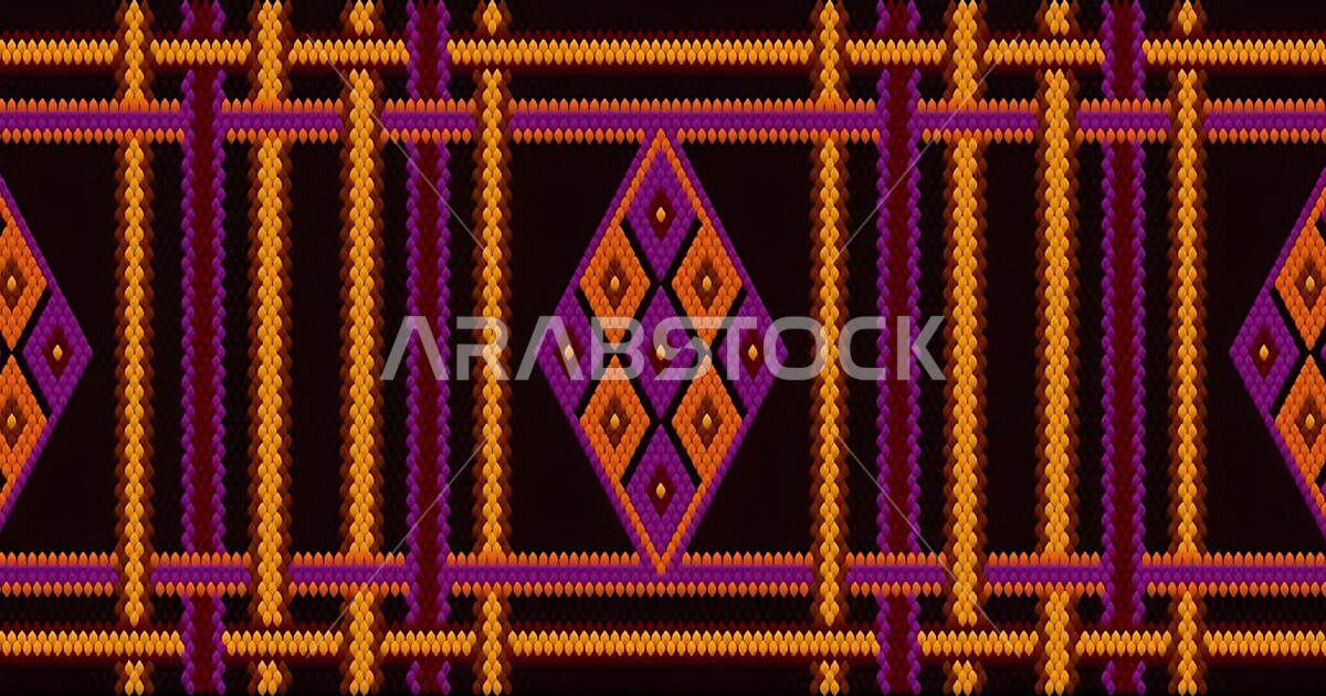 Traditional heritage craftsmanship, Saudi design for colorful authentic ...