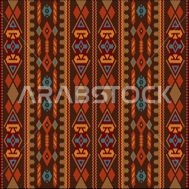 Traditional heritage craftsmanship, Saudi design for colorful authentic ...