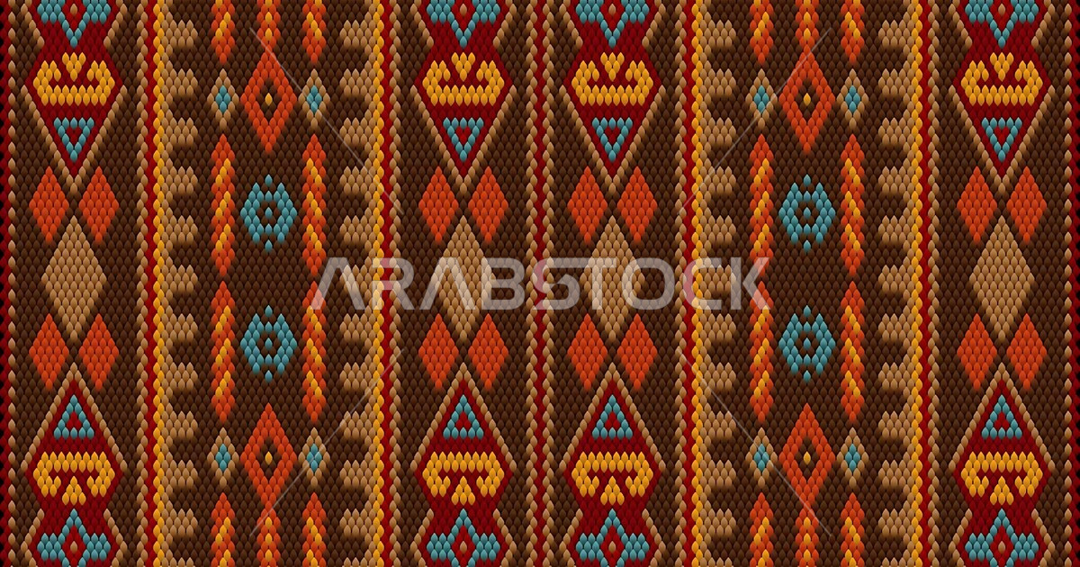 Traditional heritage craftsmanship, Saudi design for colorful authentic ...