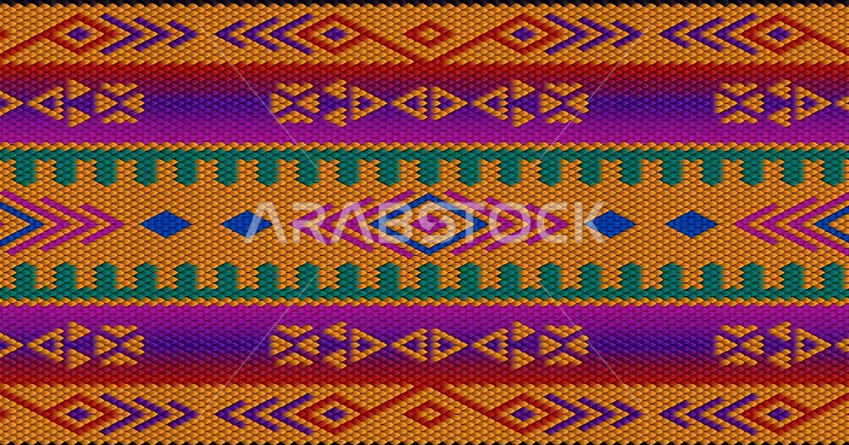 تصميم خليجي للنقوش العربيه الاصيله الملونة في المملكة العربيه السعودية ...