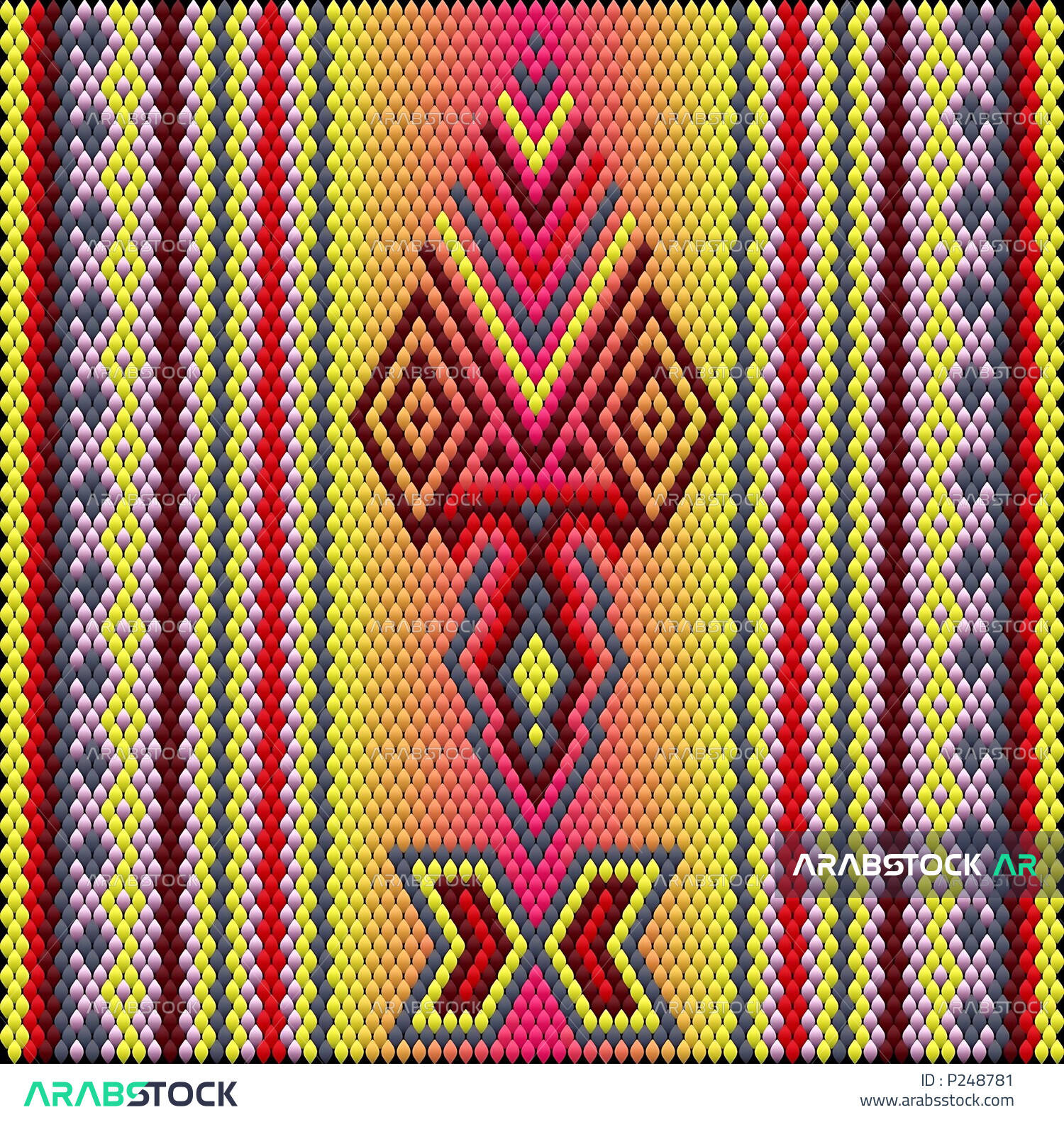 Traditional heritage craftsmanship, Saudi design for colorful authentic ...