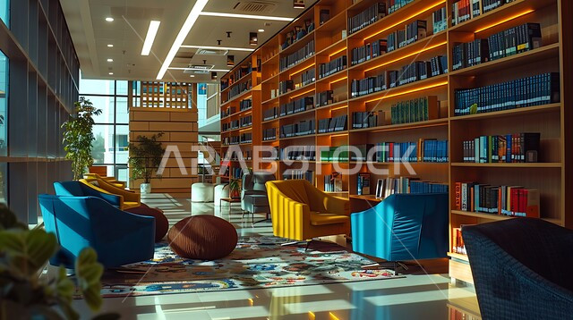 Quiet places for reading, wooden shelves filled with books, stories and ...