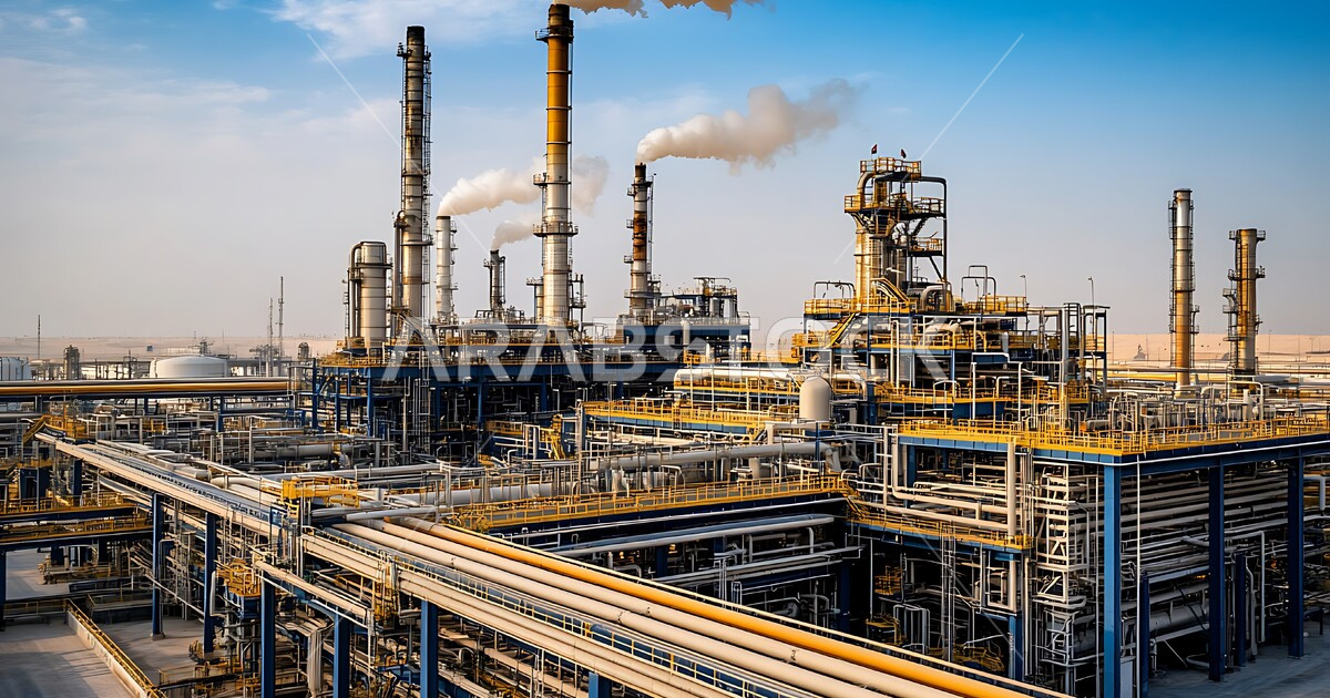 Oil factories and plants in the Kingdom of Saudi Arabia, the ...