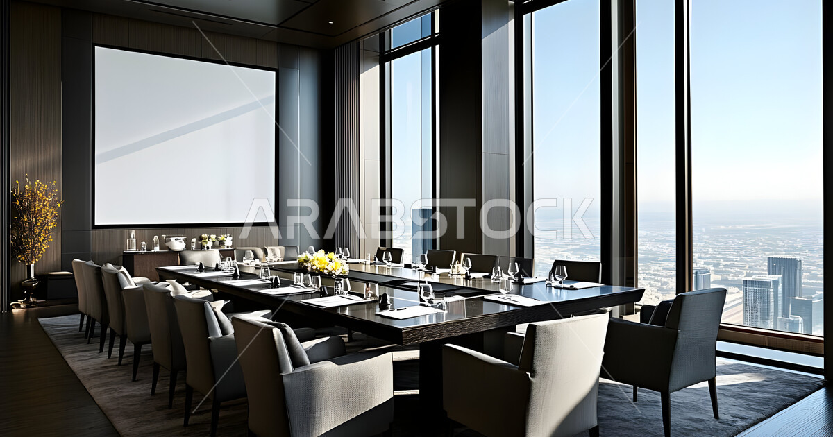 Modern contemporary office design in Saudi Arabia companies, large ...