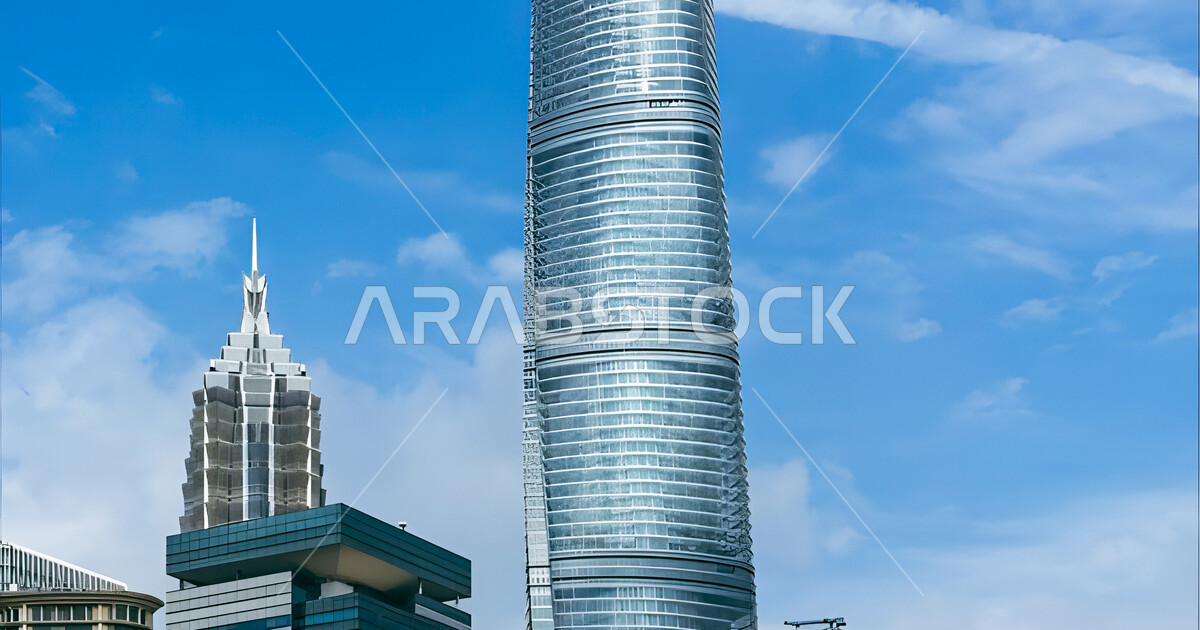 Modern architectural arts and designs, high-rise commercial buildings ...