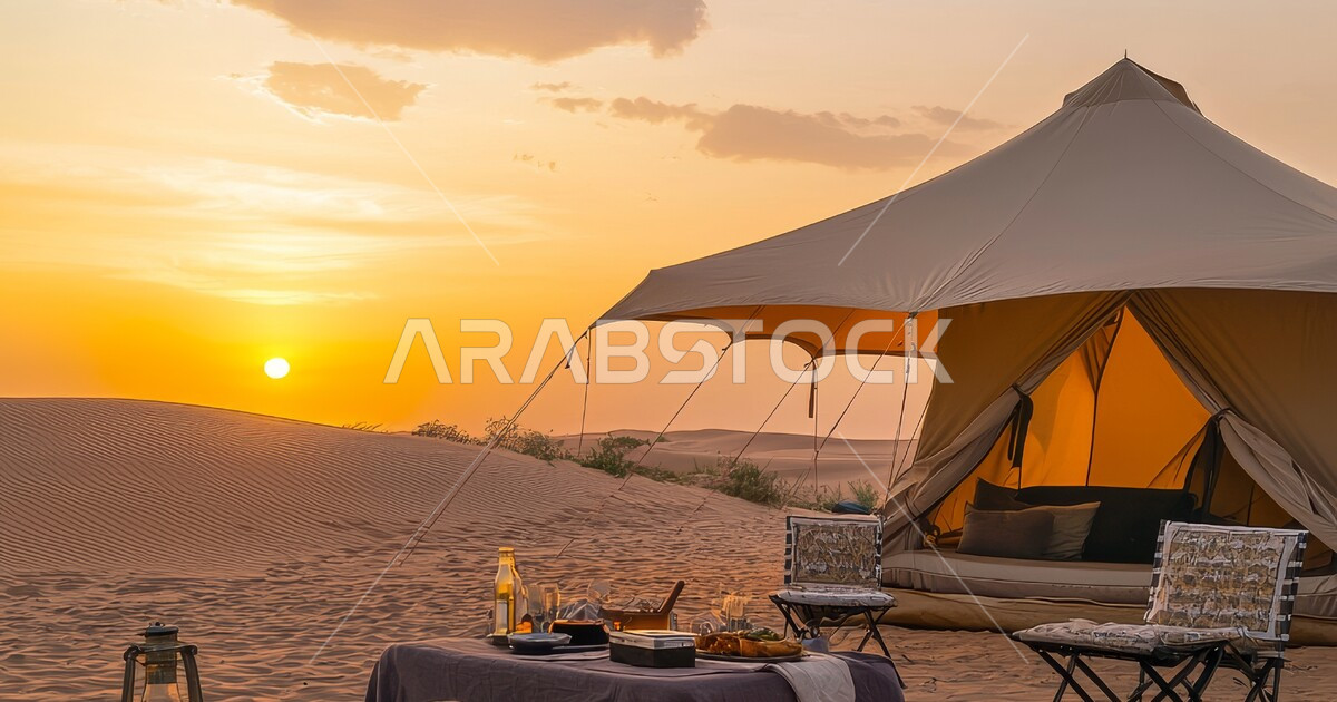 Tourist camps in the deserts of the Kingdom of Saudi Arabia, a popular ...