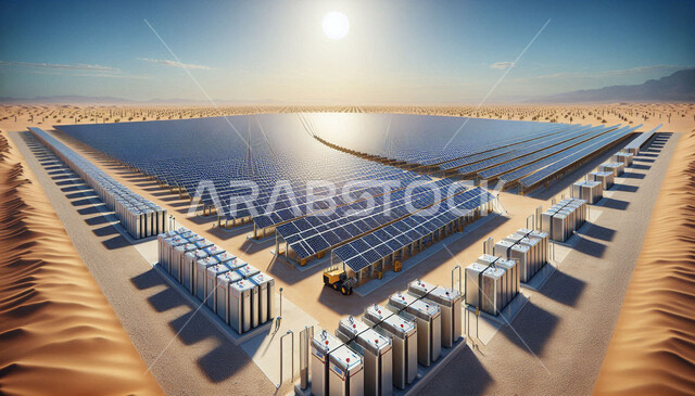 Solar power generation, concept of environmentally friendly alternative ...