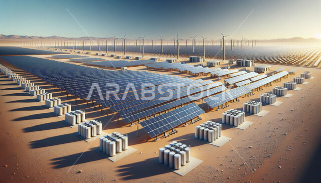 Solar power generation, concept of environmentally friendly alternative ...