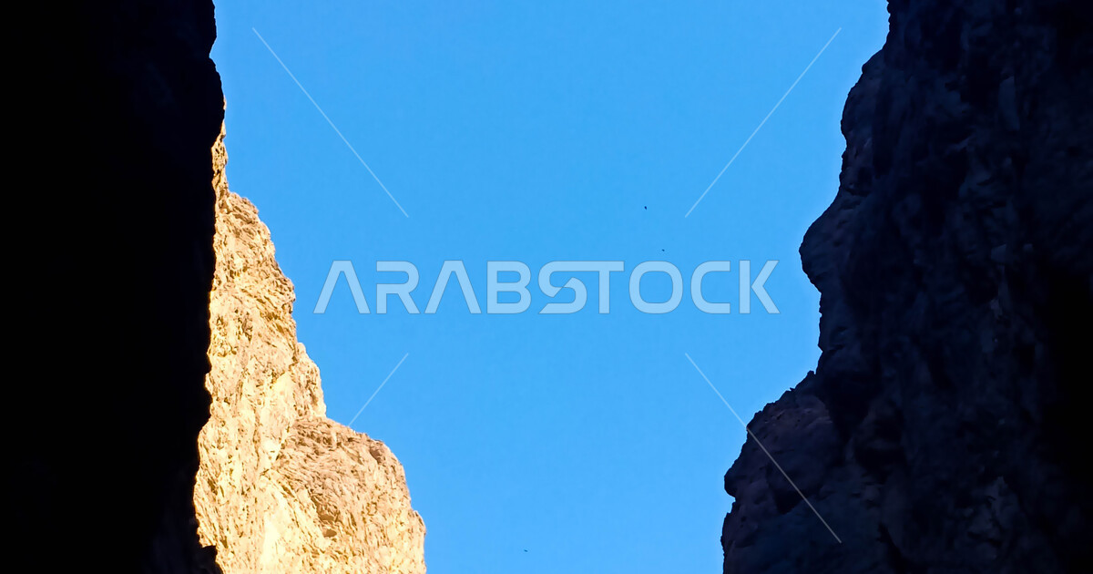 Area (Tayyib Asm) in the north of Tabuk, Saudi Arabia, the incision ...