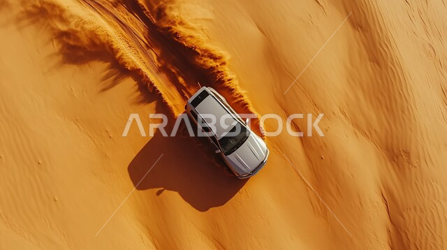 Sand bashing in the soft sands of the Saudi Arabian desert, dune ...