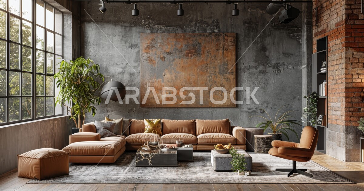 التحف والديكورات الداخليه الأنيقة، أثاث منزلي راقي ومريح باللون البني ...