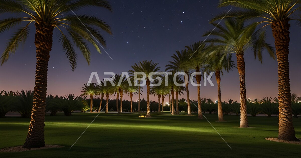 A natural reserve for growing palm trees in the Kingdom of Saudi Arabia ...