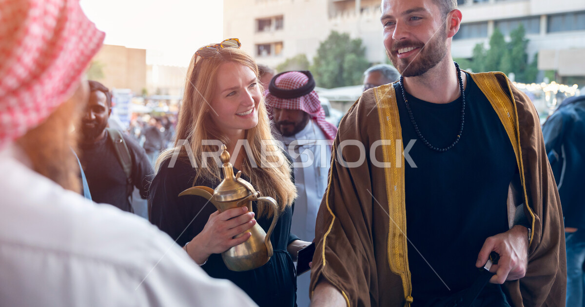 Receiving foreign tourists in Riyadh, Saudi Arabia, popular traditions ...