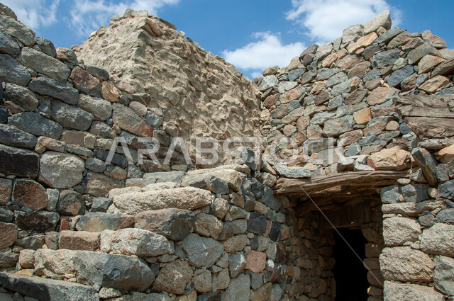 Ancient Arab architecture, rock houses in Al Baha city in southern ...