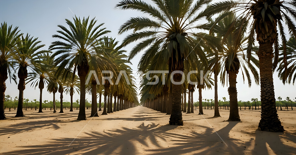 Green palm farms and oases in the Kingdom of Saudi Arabia, a nature ...