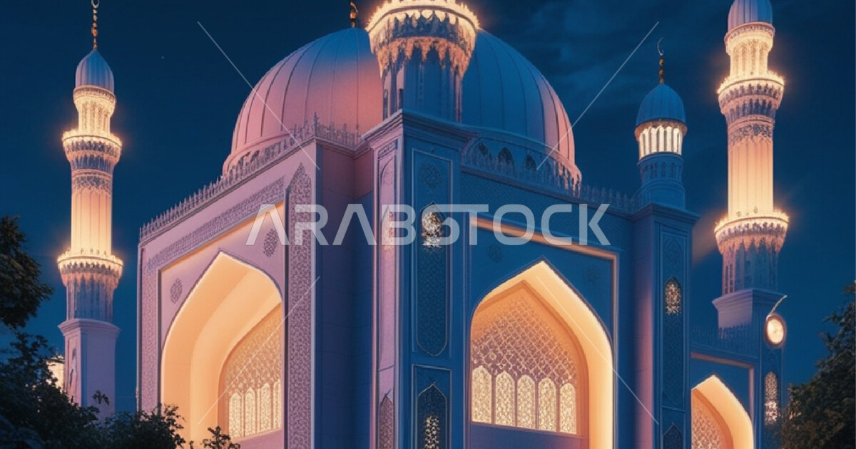 Wallpapers of Islamic mosques in night mode - Photo #259903 - Stock ...