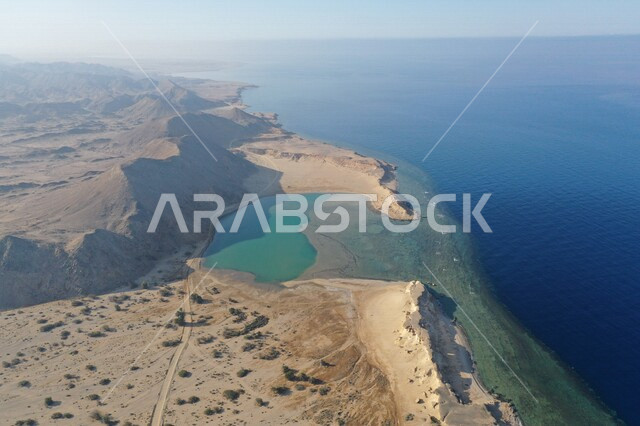 A picture of Amala Bay in the Tabuk region, northwest of Saudi Arabia ...