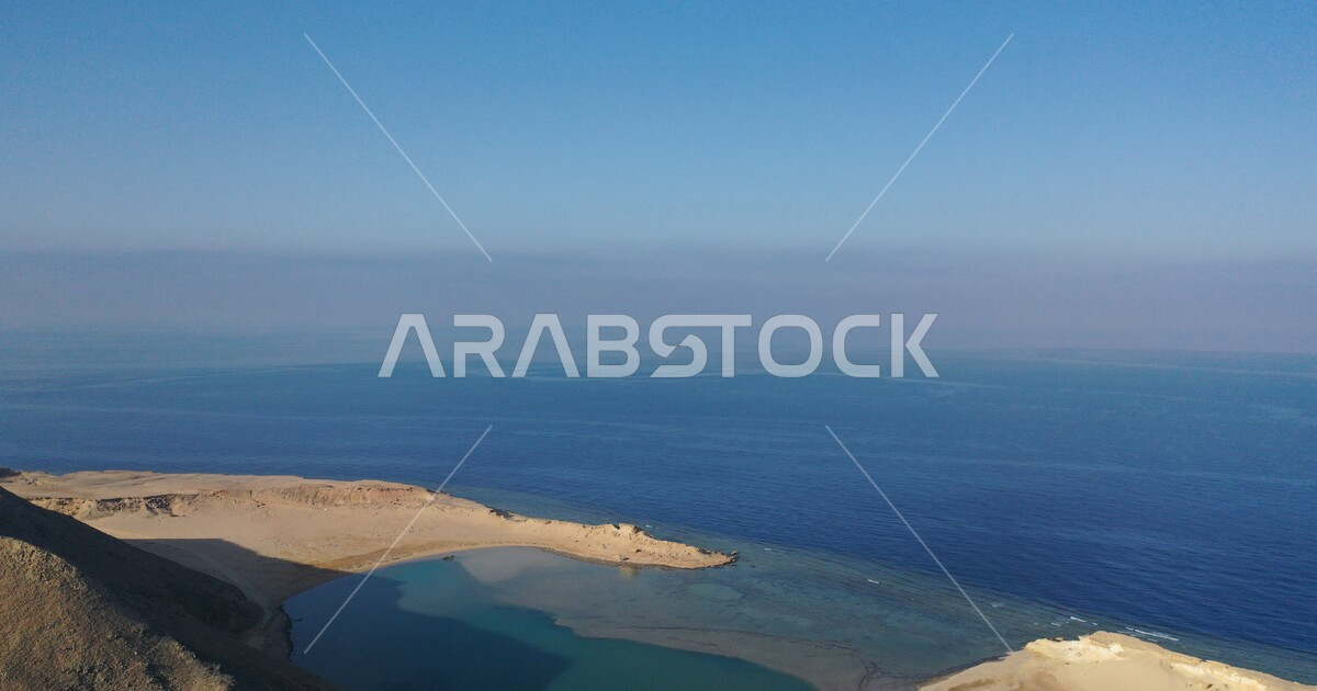 A picture of Amala Bay in the Tabuk region, northwest of Saudi Arabia ...