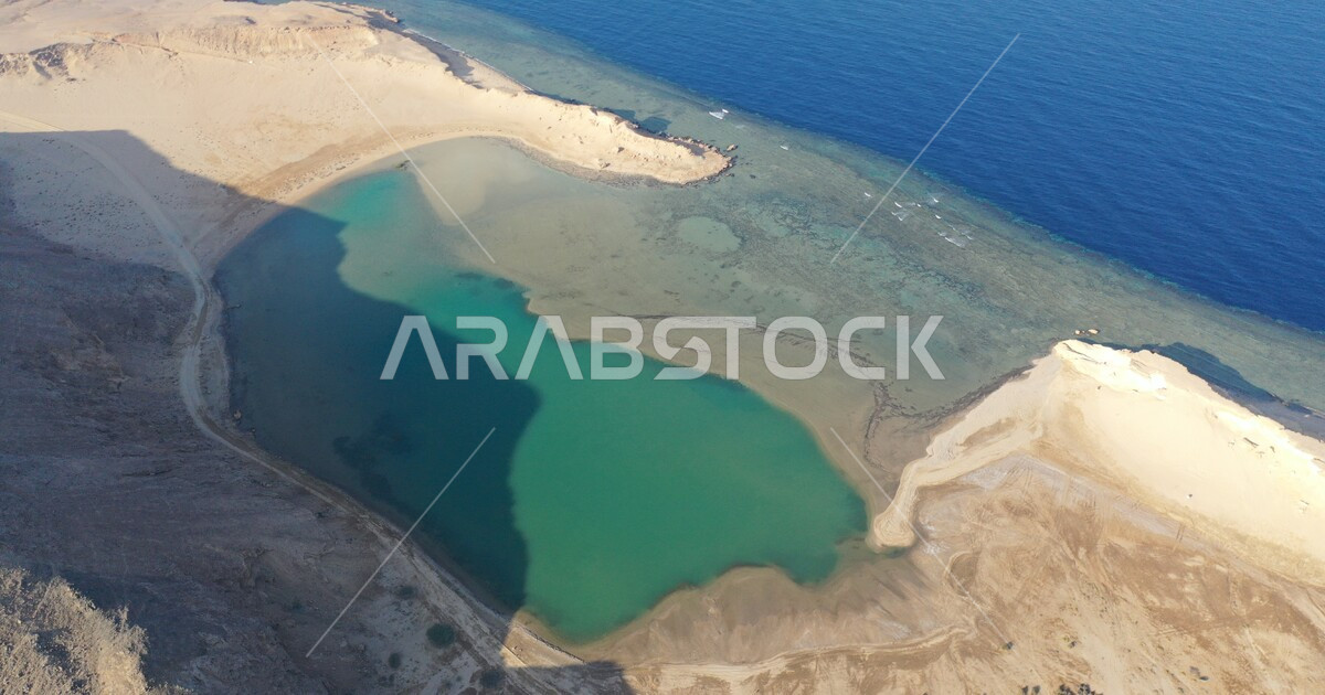 A picture of Amala Bay in the Tabuk region, northwest of Saudi Arabia ...