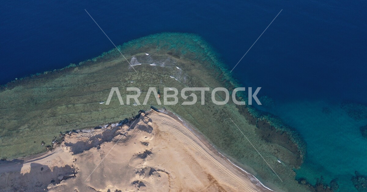 A picture of Amala Bay in the Tabuk region, northwest of Saudi Arabia ...