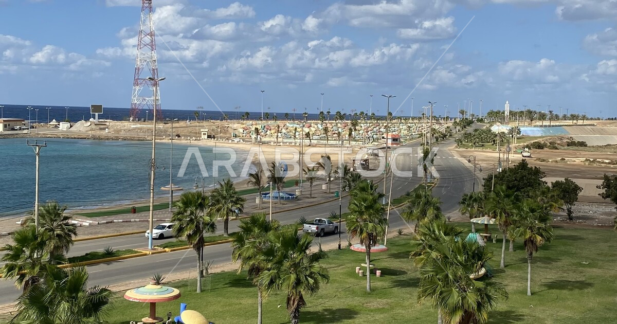 zaeim Park in Al-Wajh area in Tabuk, Saudi Arabia, the beauty of nature ...