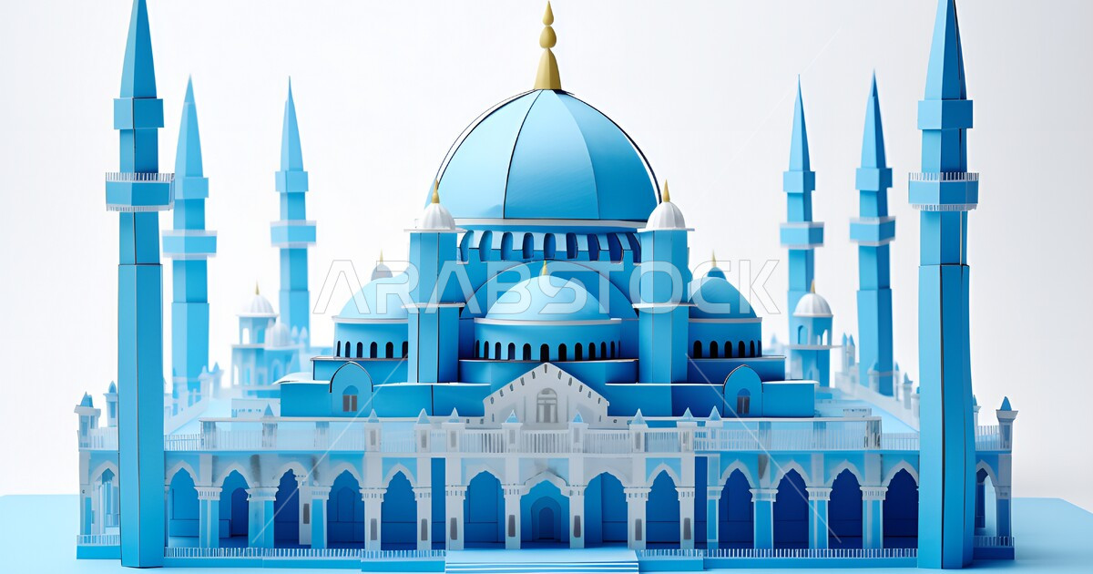 Architectural engineering art of building mosques in Saudi Arabia, 3D ...