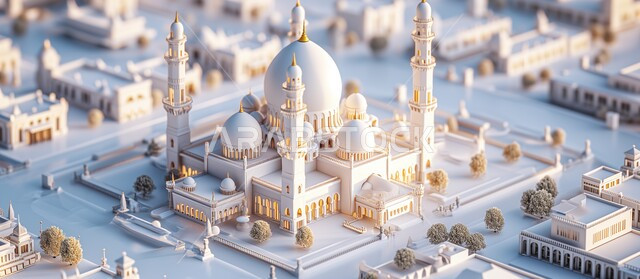 Architectural engineering art of building mosques in Saudi Arabia, 3D ...