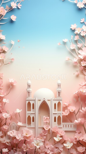 Luxurious religious Islamic designs, decorations and decorations, a ...