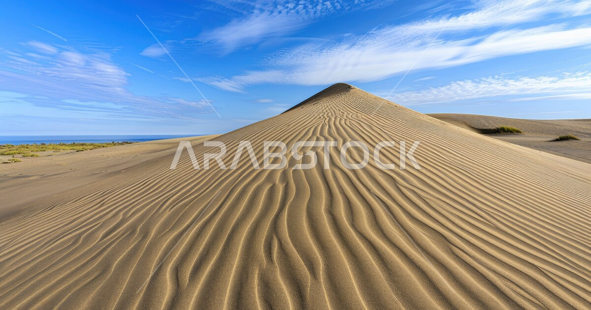 Sand formations and formations in deserts, harsh and dry weather in ...