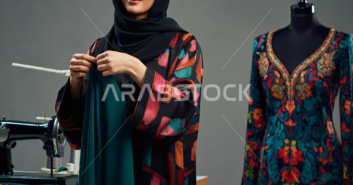 Tailoring clothes using a sewing machine, arts and skills of women's ...