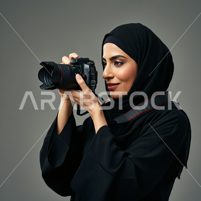 Professional photography using high-resolution camera, Saudi women's ...