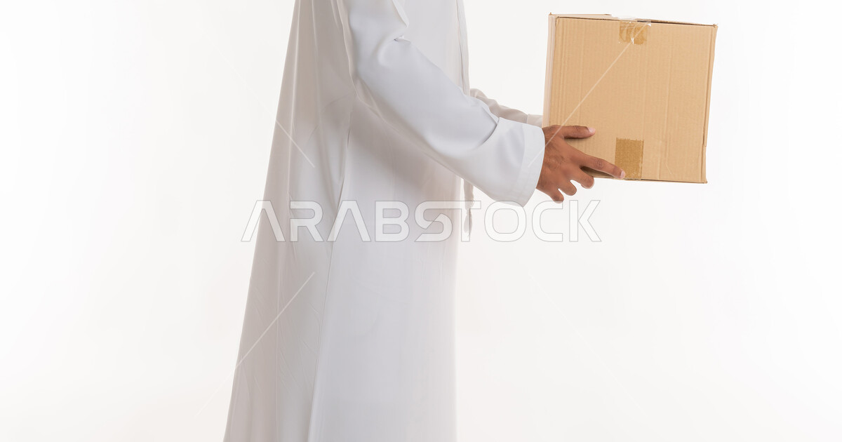 Online shopping and ordering products, customer delivery process, high ...